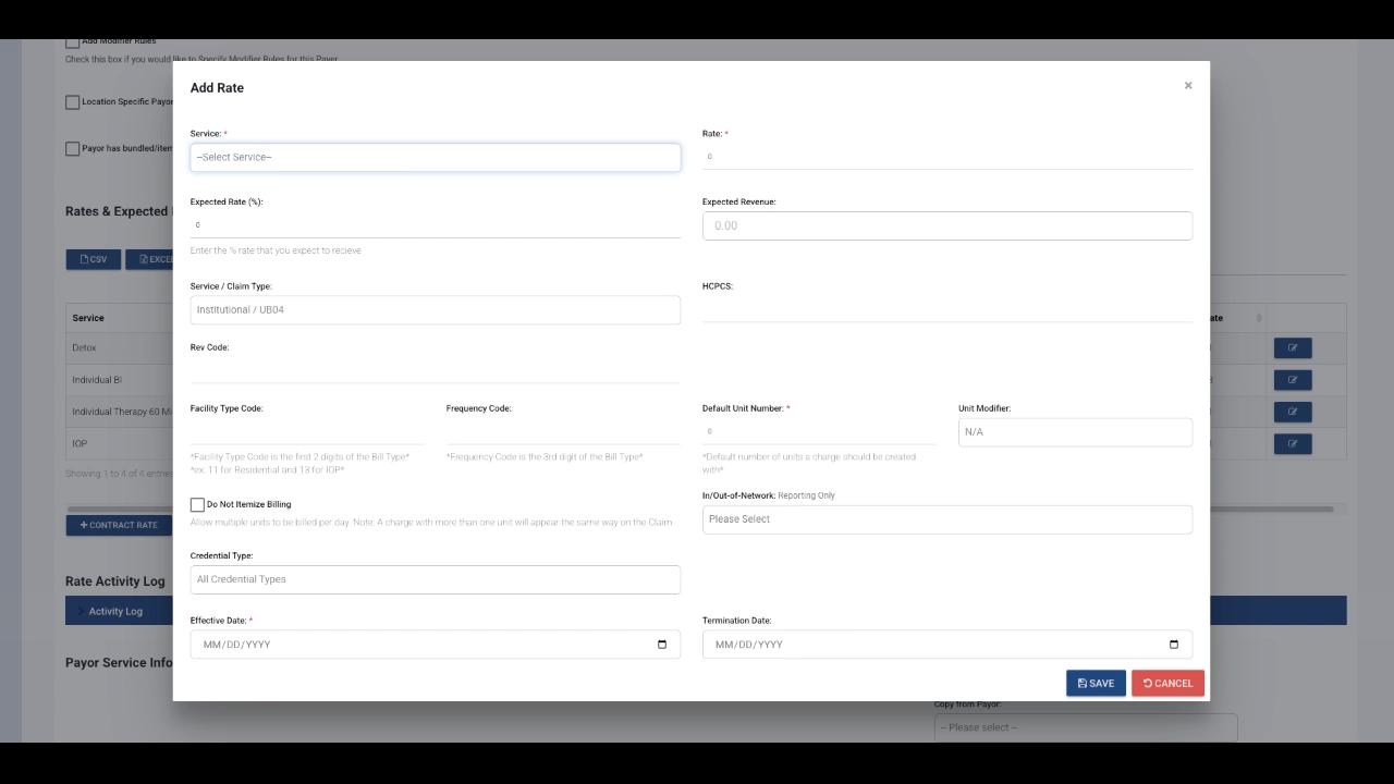 Configure Contract Rates and Expected Revenue