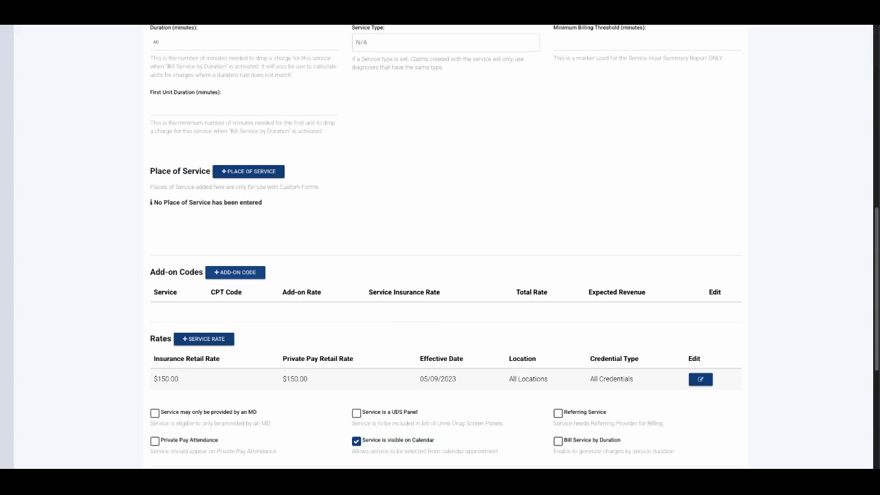 Setting Up Add-on Codes