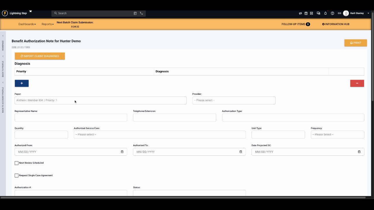 Submit Prior Authorization