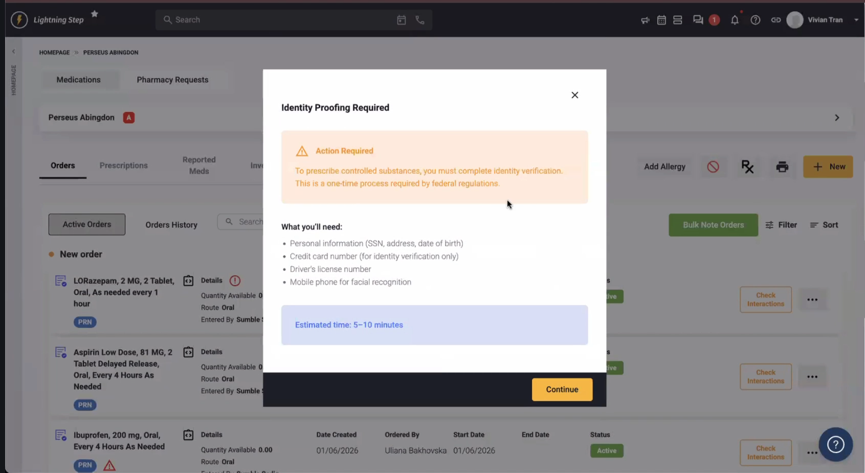 Medications (V2) Identity Proofing and TFA